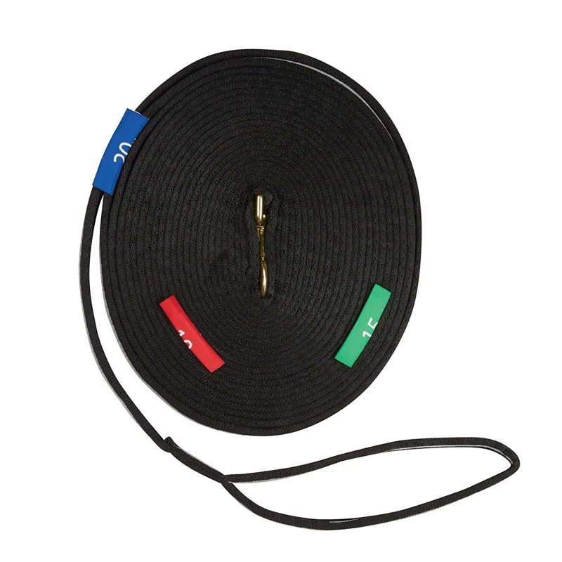 Kincade Two Tone Lunge Line With Circle Markers - Black/Grey