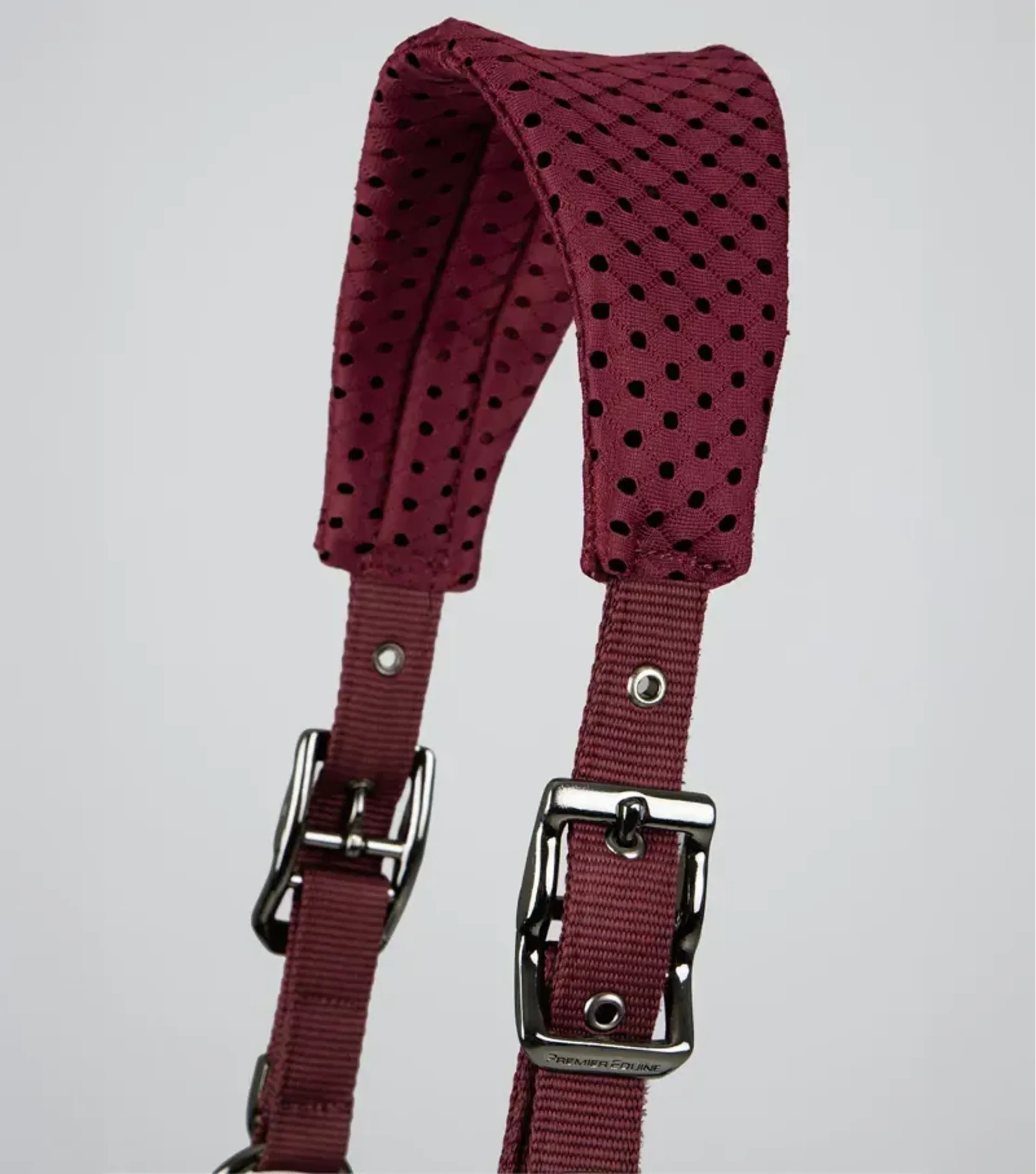 Premier Equine Necto 3D Mesh Head Collar With Lead Rope - Burgund